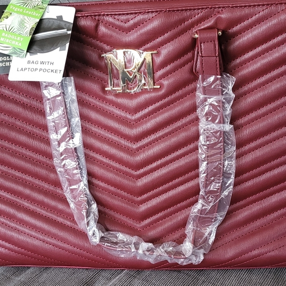 Badgley Mischka | Bags | Badgley Mischka Nwt Quilted Red Tote With ...